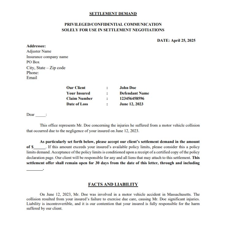 Demand Letters for Property Damage Claims | Trivent Legal